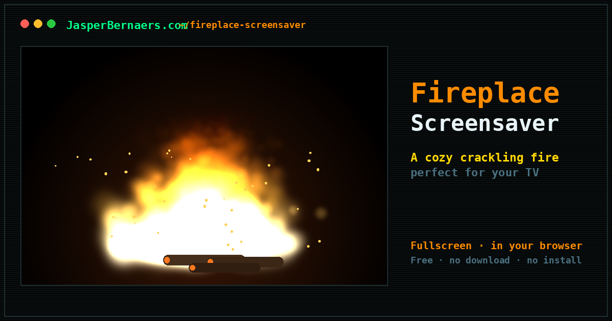 Fireplace Screensaver — Free Crackling Virtual Fireplace for Your ...