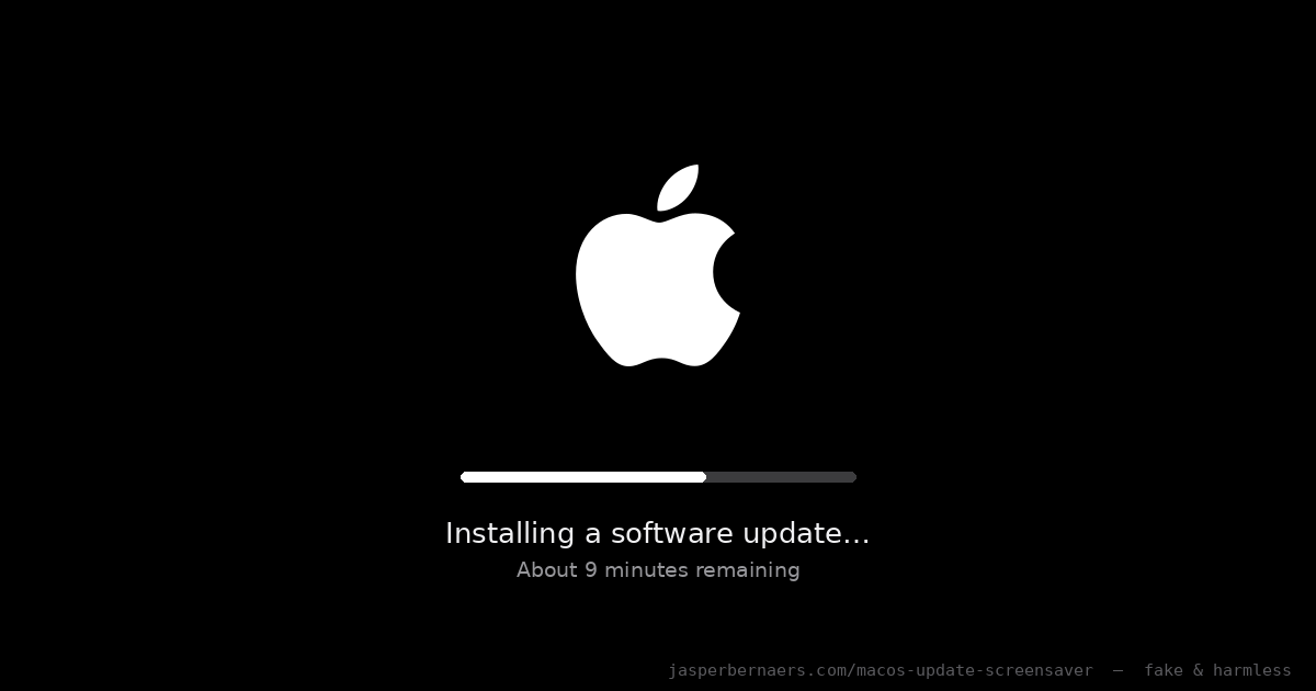 Fake macOS Update Screen — Apple Software Update Prank Screensaver ...